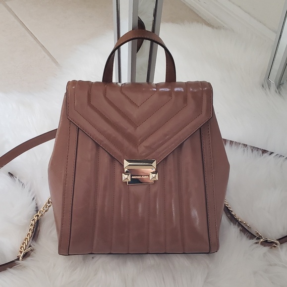 Michael Kors | Bags | Unique Mk Backpack Tan Michael Kors Whitney ...